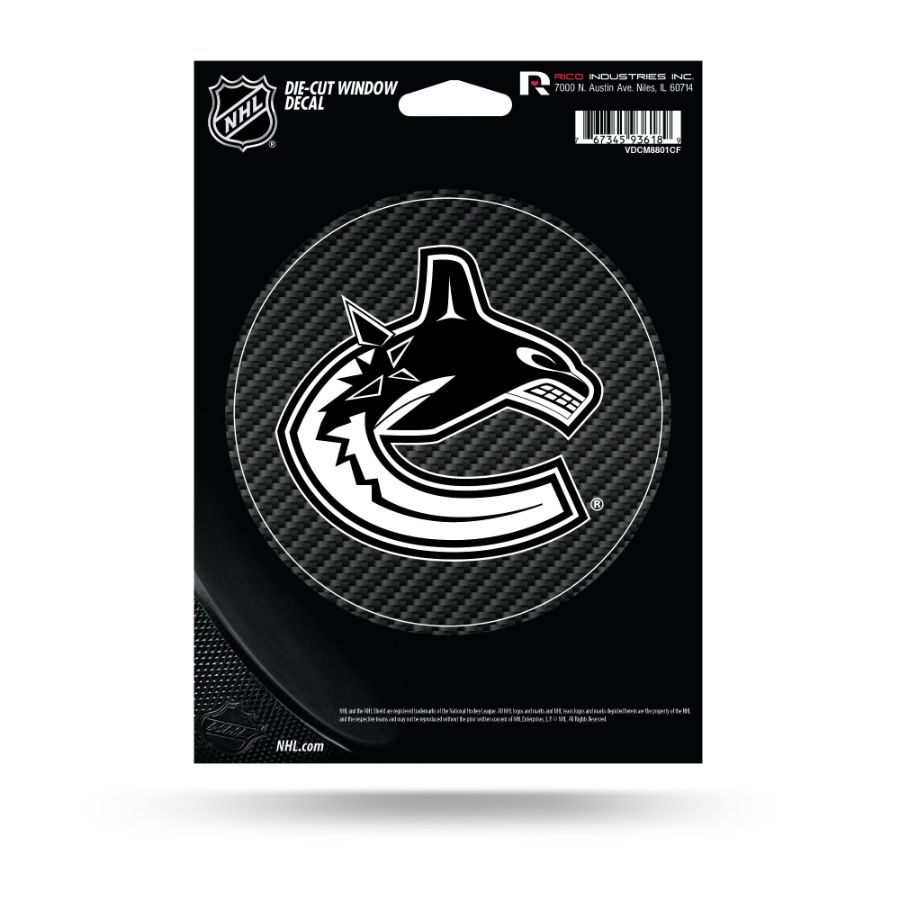 Vancouver Canucks - Die Cut Carbon Fiber Vinyl Sticker at Sticker Shoppe