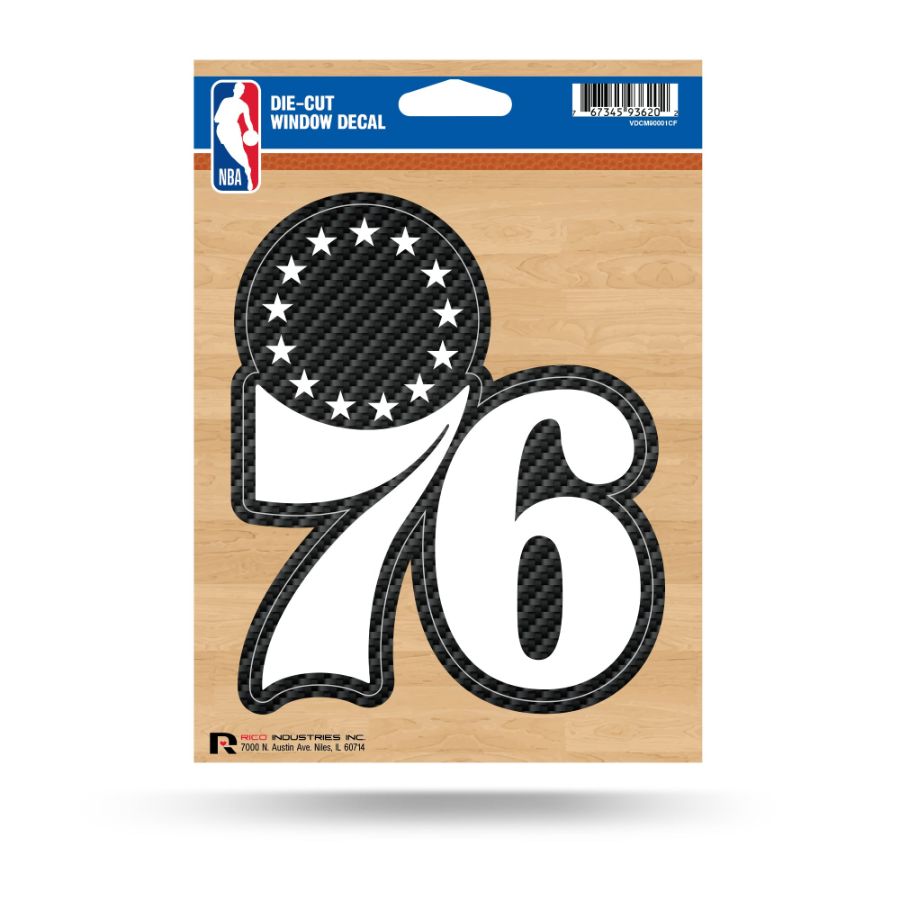 Philadelphia 76ers - Die Cut Carbon Fiber Vinyl Sticker at Sticker Shoppe
