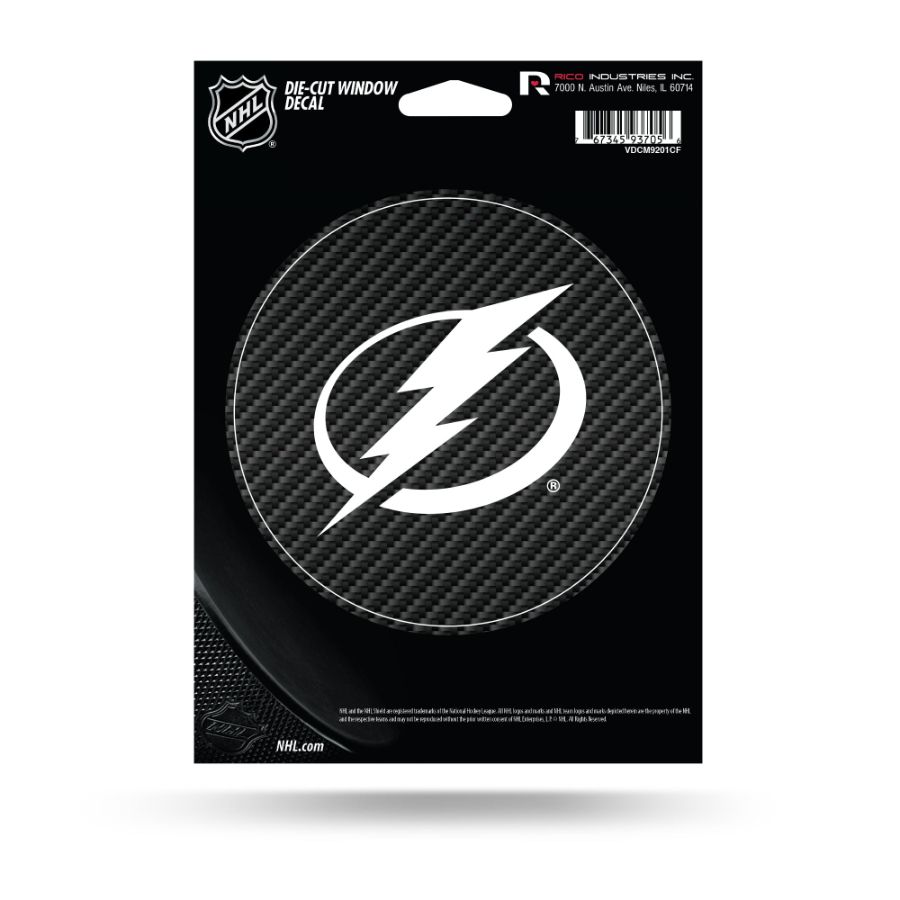 Tampa Bay Lightning - Die Cut Carbon Fiber Vinyl Sticker at Sticker Shoppe