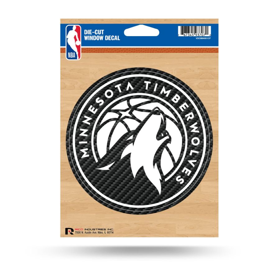 Minnesota Timberwolves - Die Cut Carbon Fiber Vinyl Sticker at Sticker ...
