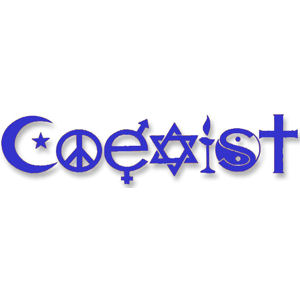 Coexist Large Blue - Vinyl Die Cut Decal at Sticker Shoppe
