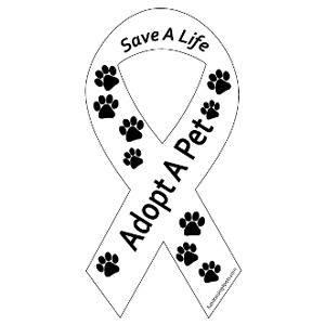Adopt A Pet - Ribbon Magnet at Sticker Shoppe