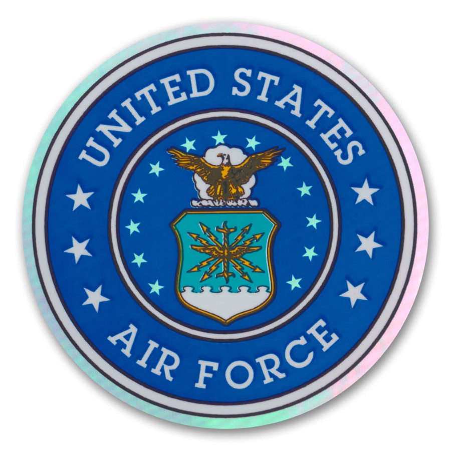 United States Air Force - Round Holographic Sticker at Sticker Shoppe