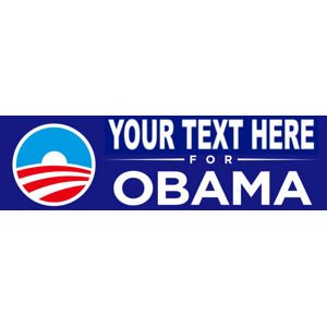 Custom For Obama - Bumper Sticker at Sticker Shoppe