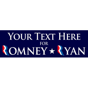 Custom For Romney Ryan - Bumper Sticker at Sticker Shoppe