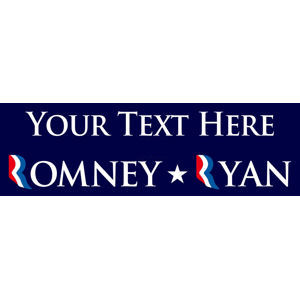 Custom Romney Ryan - Bumper Sticker at Sticker Shoppe