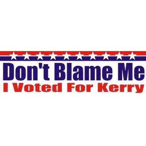 Voted For Kerry - Bumper Sticker at Sticker Shoppe