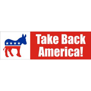 Take Back America - Bumper Sticker at Sticker Shoppe