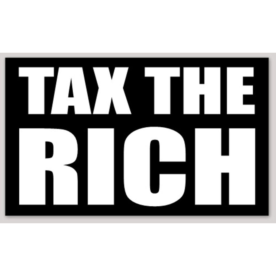 Tax The Rich - Sticker at Sticker Shoppe