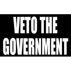 Veto The Government - Sticker at Sticker Shoppe