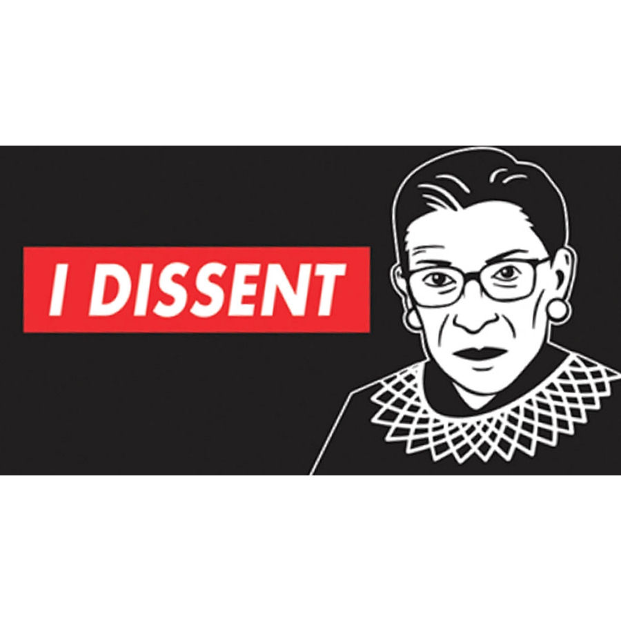 Ruth Bader Ginsburg I Dissent - Vinyl Sticker at Sticker Shoppe