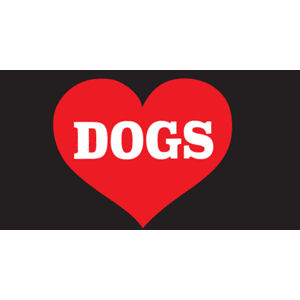 I Love Dogs Red & Black - Sticker at Sticker Shoppe