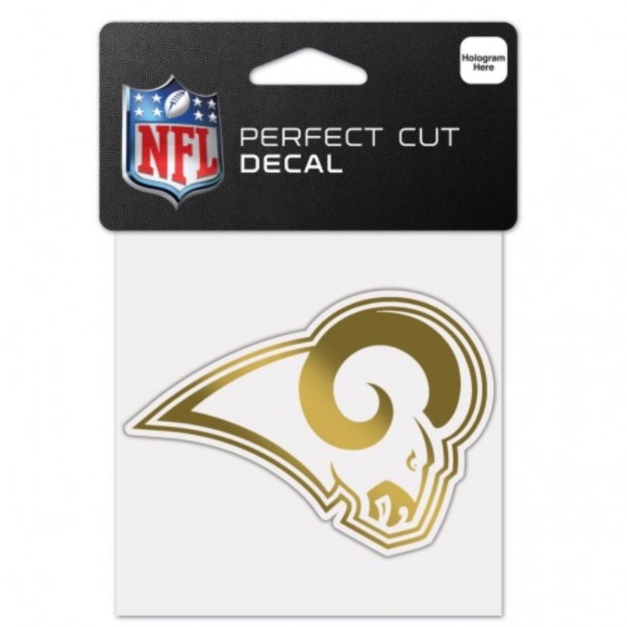 Los Angeles Rams - 4x4 Gold Metallic Die Cut Decal at Sticker Shoppe