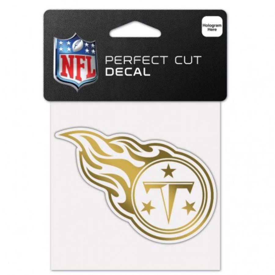Tennessee Titans - 4x4 Gold Metallic Die Cut Decal at Sticker Shoppe