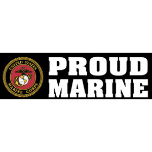 Proud United States Marine - Bumper Sticker at Sticker Shoppe