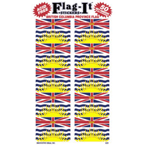 British Columbia Province Canada Flag - Pack Of 50 Mini Stickers at ...