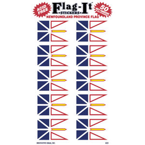 Newfoundland Province Canada Flag - Pack Of 50 Mini Stickers at Sticker ...
