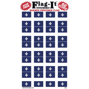 Quebec Province Canada Flag - Pack Of 50 Mini Stickers at Sticker Shoppe
