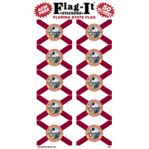 Florida State Flag - Pack Of 50 Mini Stickers at Sticker Shoppe