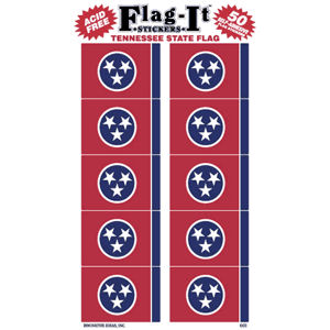 Tennessee State Flag - Pack Of 50 Mini Stickers at Sticker Shoppe