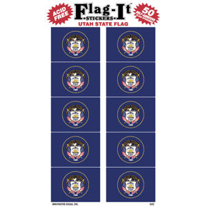 Utah State Flag - Pack Of 50 Mini Stickers at Sticker Shoppe