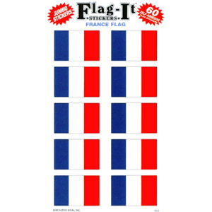 France Flag - Pack Of 60 Mini Stickers at Sticker Shoppe