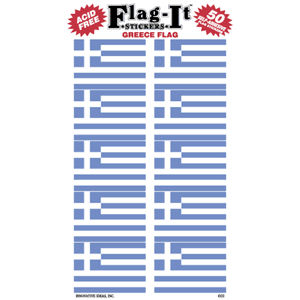 Greece Flag - Pack Of 50 Mini Stickers at Sticker Shoppe