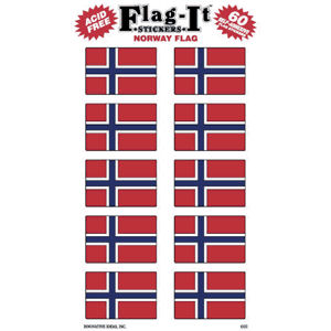Norway Flag - Pack Of 50 Mini Stickers at Sticker Shoppe