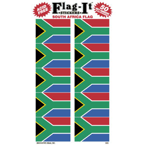 South Africa Flag - Pack Of 50 Mini Stickers at Sticker Shoppe