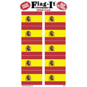 Spain Flag - Pack Of 50 Mini Stickers at Sticker Shoppe