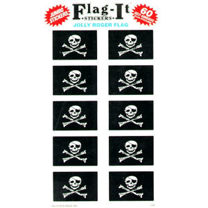 Jolly Roger Flag - Pack Of 50 Mini Stickers at Sticker Shoppe