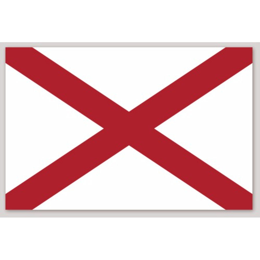 State of Alabama Flag - Vinyl Sticker at Sticker Shoppe