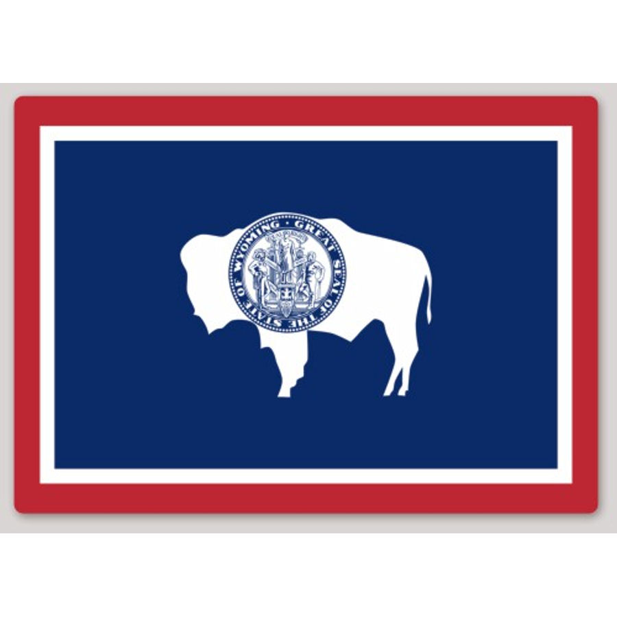 Wyoming State Flag - Vinyl Sticker at Sticker Shoppe