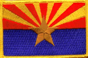 Arizona Flag - Embroidered Iron On Patch at Sticker Shoppe
