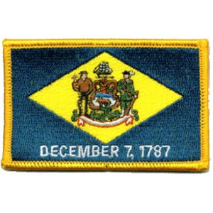 Delaware Flag - Embroidered Iron On Patch at Sticker Shoppe