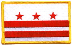 Washington DC Flag - Embroidered Iron On Patch at Sticker Shoppe