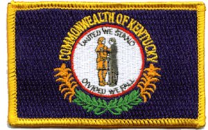 Kentucky Flag - Embroidered Iron On Patch at Sticker Shoppe