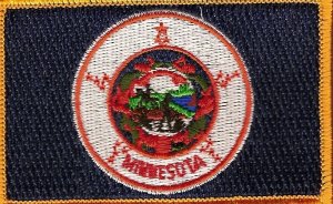 Minnesota Flag - Embroidered Iron On Patch at Sticker Shoppe