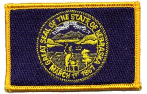 Nebraska Flag - Embroidered Iron On Patch at Sticker Shoppe