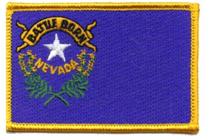 Nevada Flag - Embroidered Iron-On Patch at Sticker Shoppe