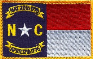 North Carolina Flag - Embroidered Iron-On Patch at Sticker Shoppe