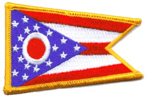 Ohio Flag - Embroidered Iron On Patch at Sticker Shoppe
