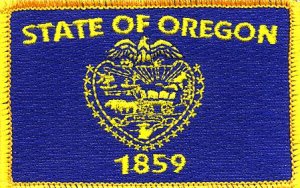 Oregon Flag - Embroidered Iron On Patch at Sticker Shoppe