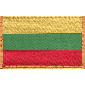 Lithuania Flag - Embroidered Iron On Patch at Sticker Shoppe