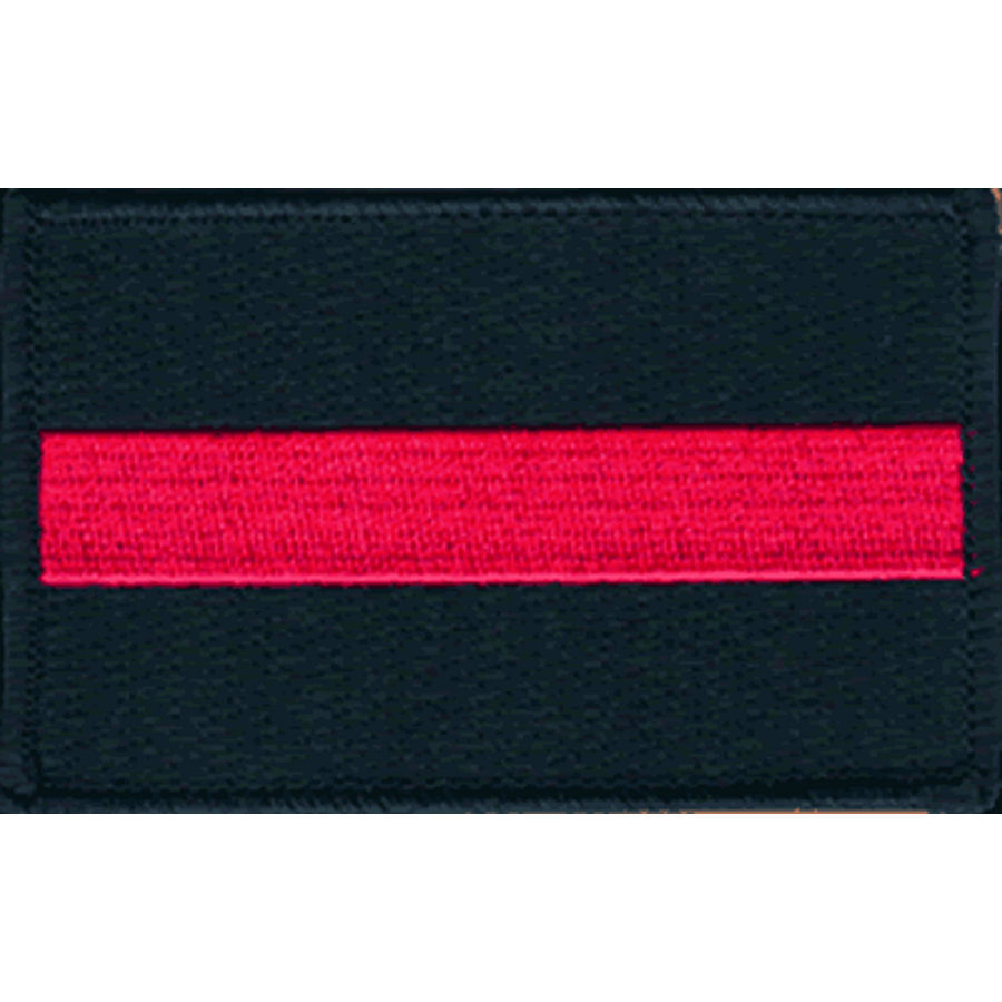 Thin Red Line - Embroidered Iron-On Patch at Sticker Shoppe