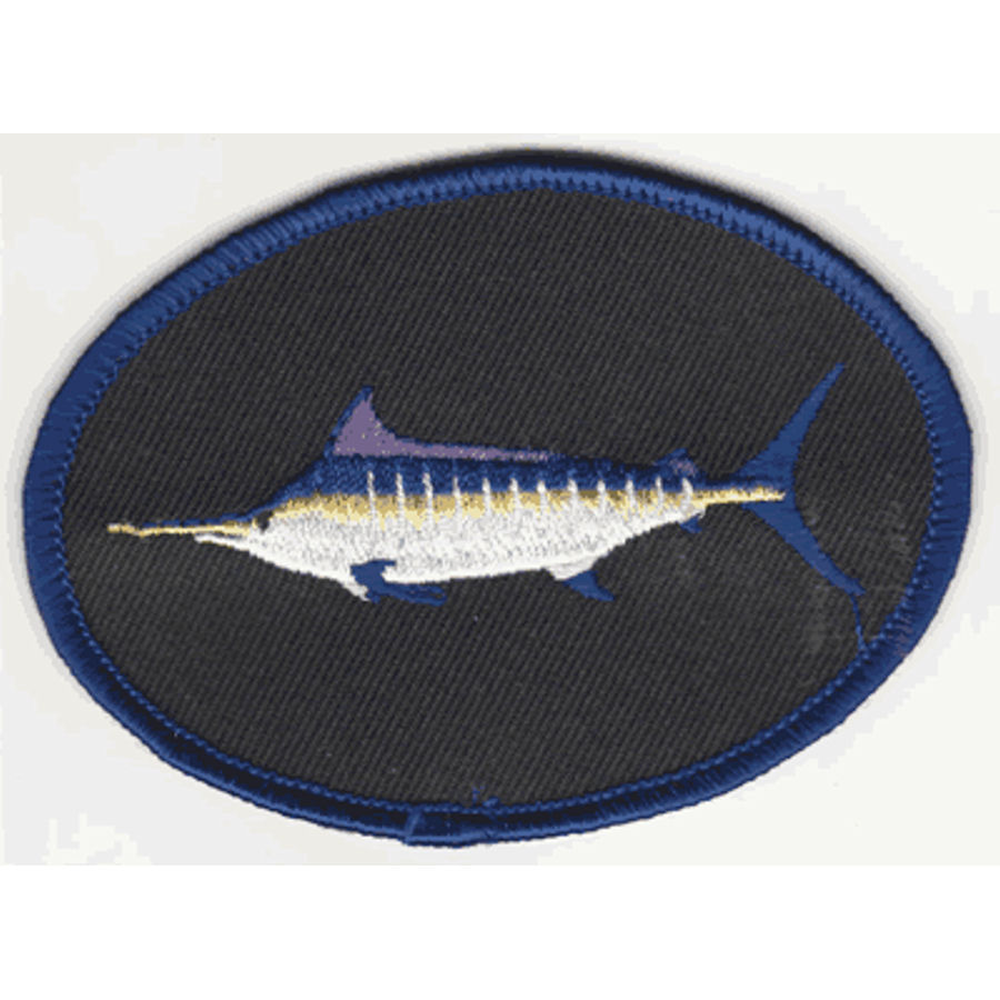 Blue Marlin - Embroidered Iron-On Patch at Sticker Shoppe
