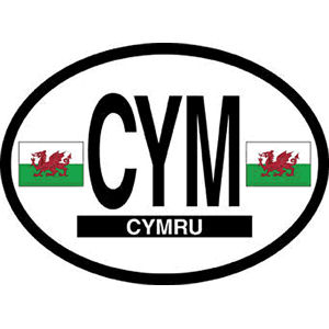 CYM Wales Cymru - Reflective Oval Sticker at Sticker Shoppe