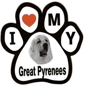 I Love My Great Pyremees - Paw Magnet at Sticker Shoppe