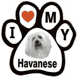 I Love My Havanese - Paw Magnet at Sticker Shoppe