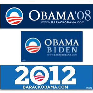Set of 3 Barack Obama Bumper Stickers at Sticker Shoppe